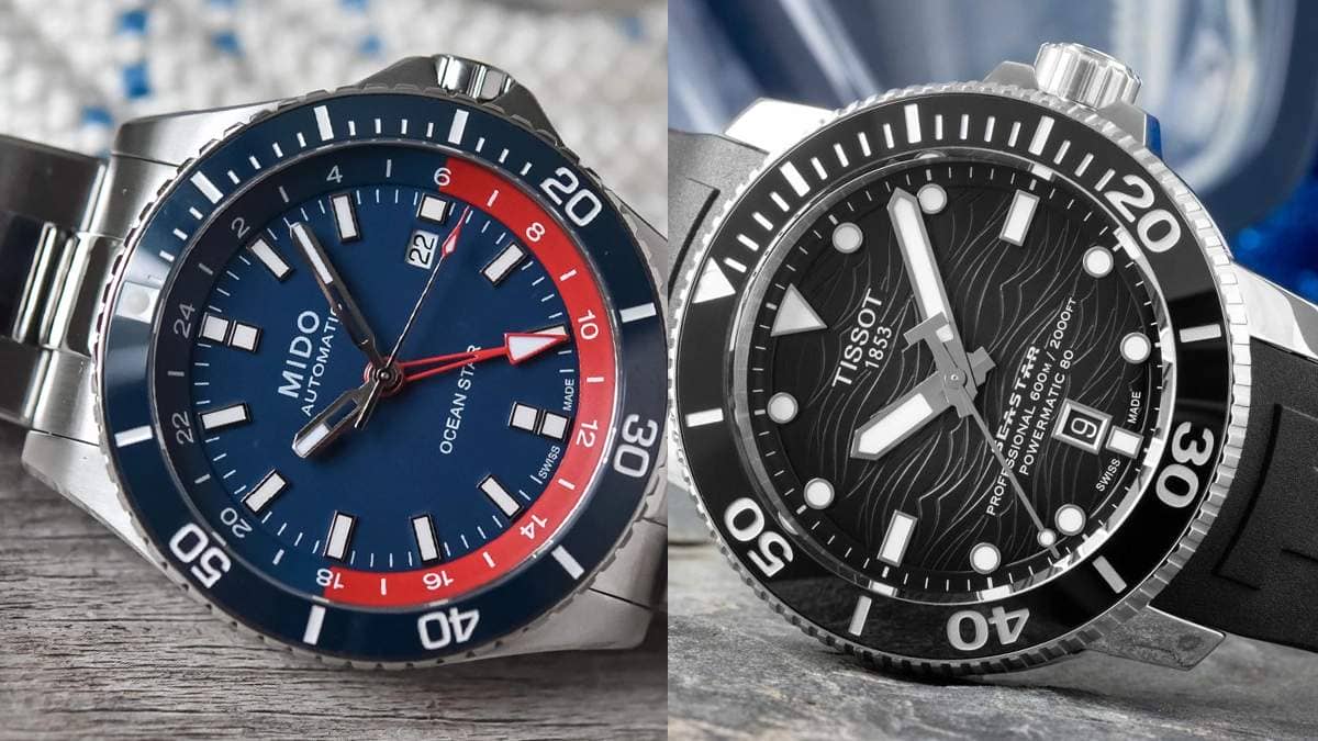 Mido Ocean Star vs Tissot SeaStar - The Dive Watch Battle